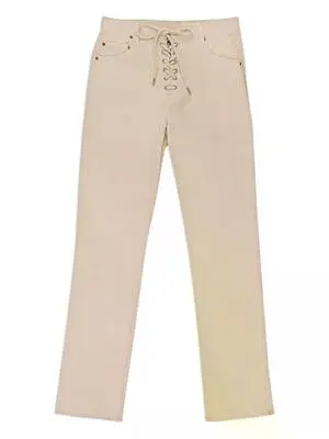 Callipygian Corduroy Straight-leg Trousers - Neutrals