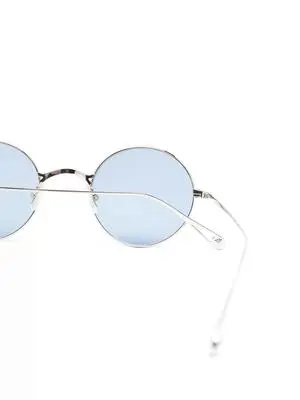 Garrett Leight Round Frame Sunglasses - Silver