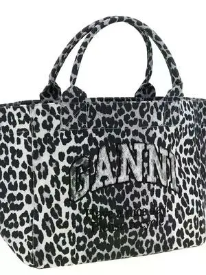GANNI Leopard Sequin Medium Tote