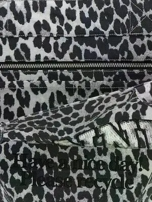 GANNI Leopard Sequin Medium Tote