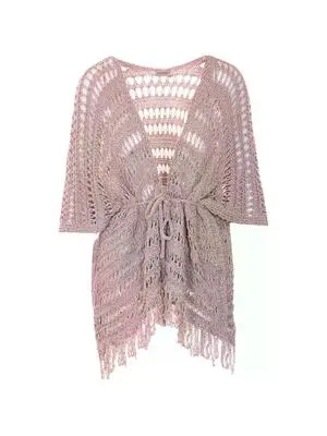 TWINSET Laces Fringe Dress - Pink