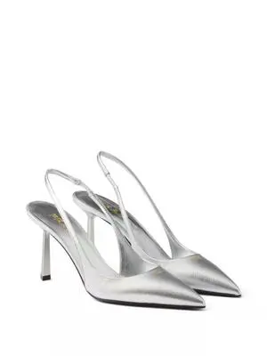 Prada Printed Leather Slingback Pumps