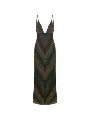 Missoni V-neck Maxi Dress - Brown