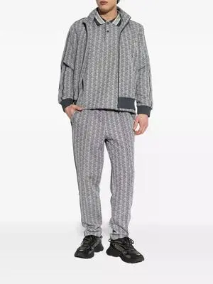 Lacoste Patterned Zip-up Sweatshirt - Grey