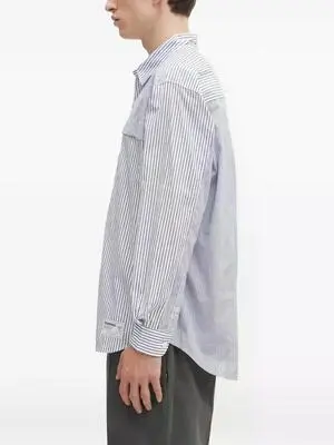 NEIGHBORHOOD Striped-pattern Logo-patch Shirt