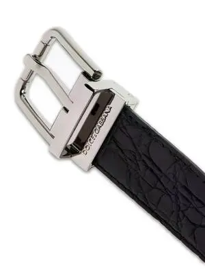 Dolce & Gabbana Crocodile-effect Buckle Belt