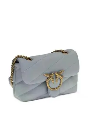Pinko Maxi Love Quilted Shoulder Bag - Blue