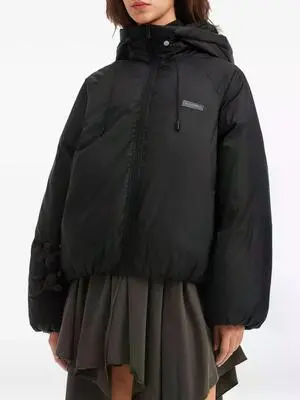 MINI CREAM Hooded Zip-fastening Jacket