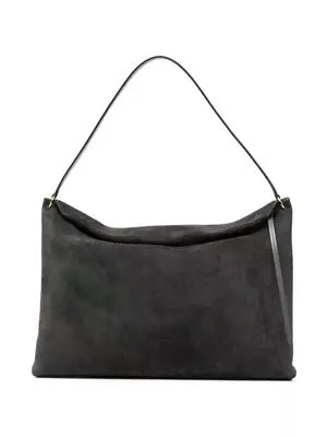 WANDLER Penelope Suede Shoulder Bag - Grey