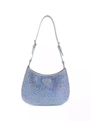 Prada 2020s Cleo Leather Shoulder Bag - Blue