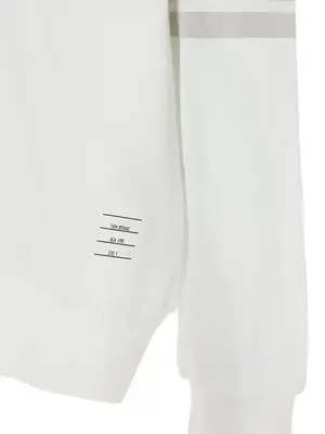 Thom Browne Drawstring 4-bar Hoodie - White