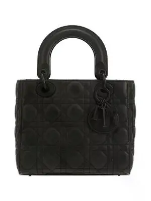 Dior Lady Leather Tote Bag - Black