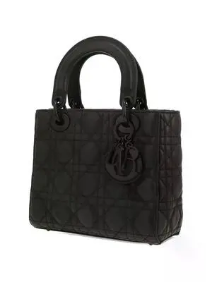 Dior Lady Leather Tote Bag - Black