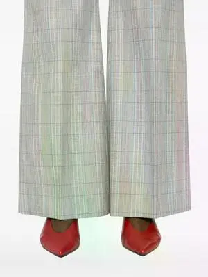 Victoria Beckham Checked Wide-leg Trousers