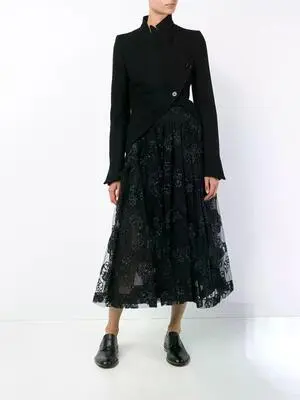 Simone Rocha Jacquard Tulle Midi Skirt