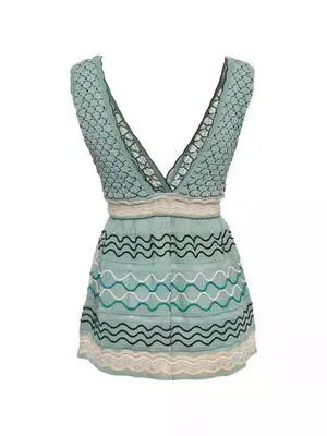 Missoni Knitted V-neck Top - Blue
