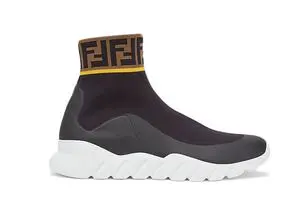 Fendi High-top Sneakers - Black/brown/yellow