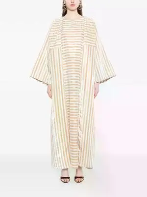 BAMBAH Abaya Maxi Dress With Striped Pattern