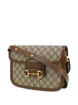 Gucci 1955 Horsebit Monogram Shoulder Bag - Neutrals