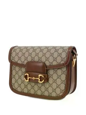 Gucci 1955 Horsebit Monogram Shoulder Bag - Neutrals