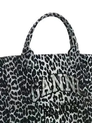 GANNI Leopard Sequin Xxl Appliqué Tote Bag
