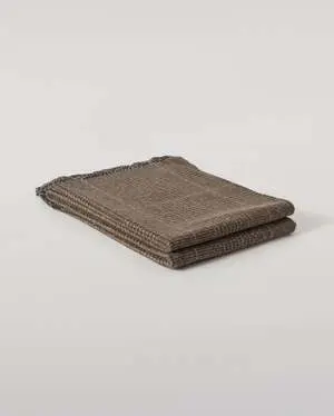 Johnstons Of Elgin Tweed Wool Throw - Brown