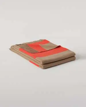 Johnstons Of Elgin Brown & Stripe Throw