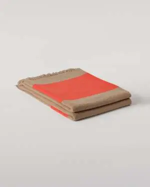Johnstons Of Elgin Brown & Stripe Throw