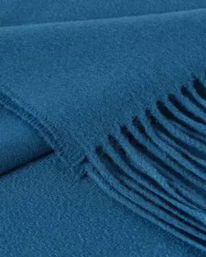Johnstons Of Elgin Plain Cashmere Throw - Blue