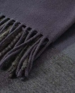 Johnstons Of Elgin Umbra Blue Cashmere Plaid Throw
