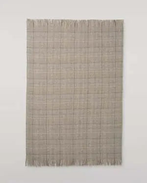 Johnstons Of Elgin Luxury Texture Grey & Throw - Natural