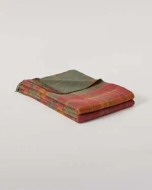 Johnstons Of Elgin Double Face & Green Lambswool Throw