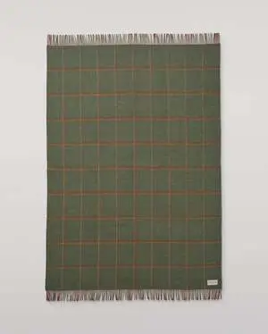 Johnstons Of Elgin Double Face & Green Lambswool Throw