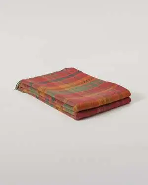 Johnstons Of Elgin Double Face & Green Lambswool Throw