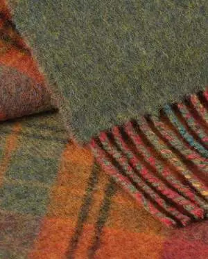 Johnstons Of Elgin Double Face & Green Lambswool Throw
