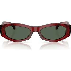 Versace 54mm Irregular Sunglasses - Dark Green