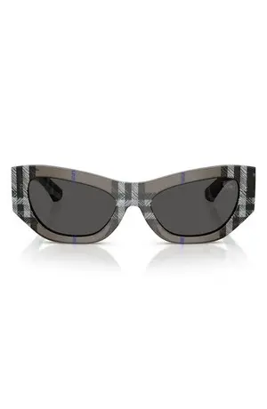 Burberry 54mm Cat Eye Sunglasses - Dark Grey