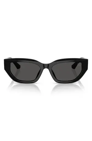 Burberry 54mm Irregular Sunglasses Black