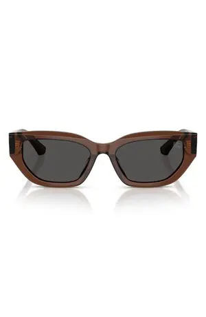 Burberry 54mm Irregular Sunglasses - Brown