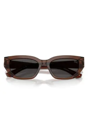 Burberry 54mm Irregular Sunglasses - Brown