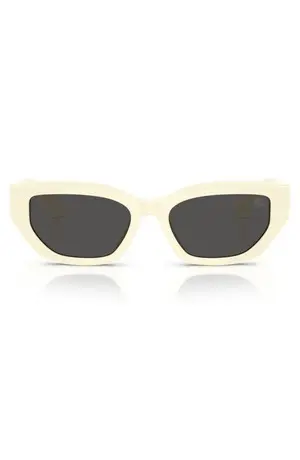 Burberry 54mm Irregular Sunglasses Ivory White
