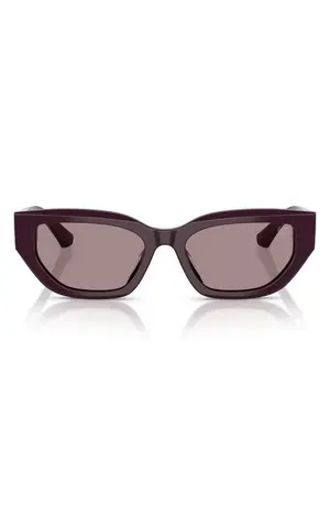 Burberry 54mm Irregular Sunglasses Violet