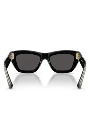 Burberry 52mm Irregular Sunglasses - Black