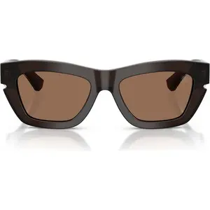 Burberry 52mm Irregular Sunglasses - Brown