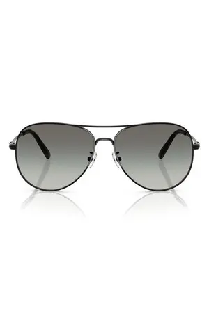 Tory Burch 58mm Pilot Sunglasses - Black/grey Gradient