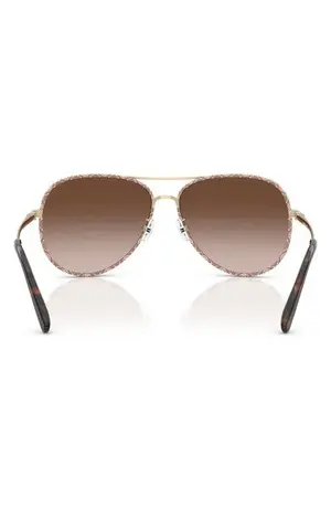 Tory Burch 58mm Pilot Sunglasses - Brown Gradient