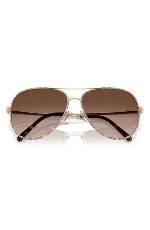 Tory Burch 58mm Pilot Sunglasses - Brown Gradient