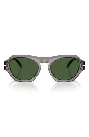 Michael Kors 52mm Geometric Sunglasses - Grey Transparent/green