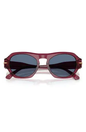 Michael Kors 52mm Geometric Sunglasses - Wine Transparent/blue