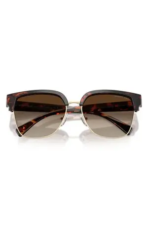 Michael Kors St. Eustatius 56mm Square Sunglasses - Dark Tortoise/smoke Gradient